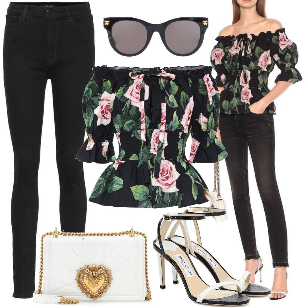 Dolce & Gabbana Floral cotton top Multicolor Outfit for Womenoutfits ...